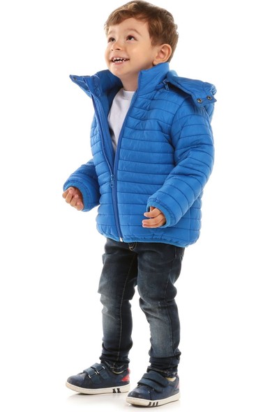 Hello Baby Kış Erkek Bebek Basic Kapüşonlu Mont