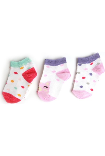 Albio Kedicik 3'lü Patik Çorap