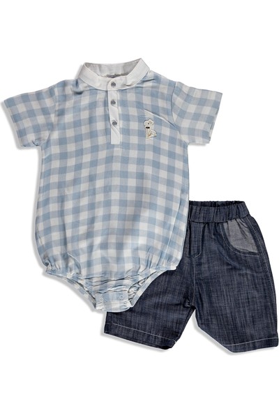 Hello Baby Yaz Erkek Bebek Sevimli Hayvanlar Gömlek-Şort Takım