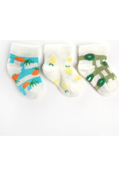 Aziz Bebe Meyve 3'lü Soket Çorap