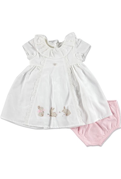 Hello Baby Yaz Kız Bebek Sevimli Tavşan Elbise-Külot Takım
