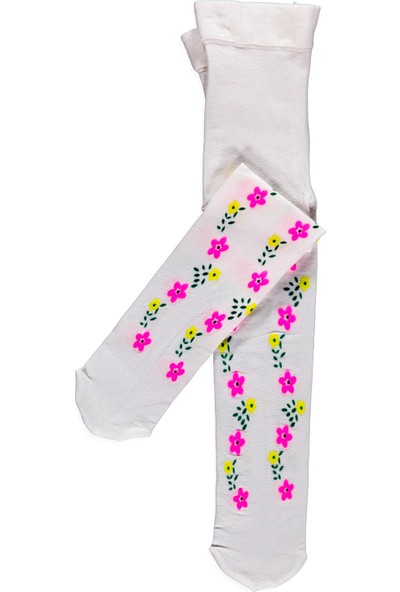 DayMod Çiçekli-Işık Baskılı Mus Külotlu Çorap