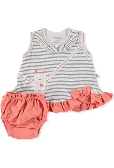 Carmin Baby Kalpli Ayıcık Elbise