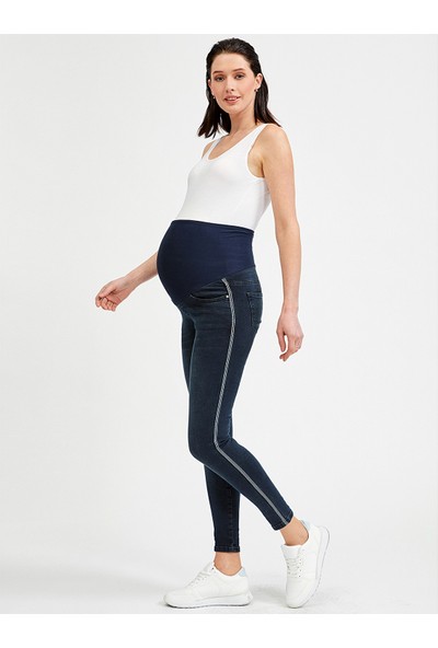 Big Time Düz Hamile Denim Pantolon