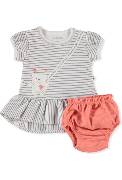 Carmin Baby Kalpli Ayıcık Elbise