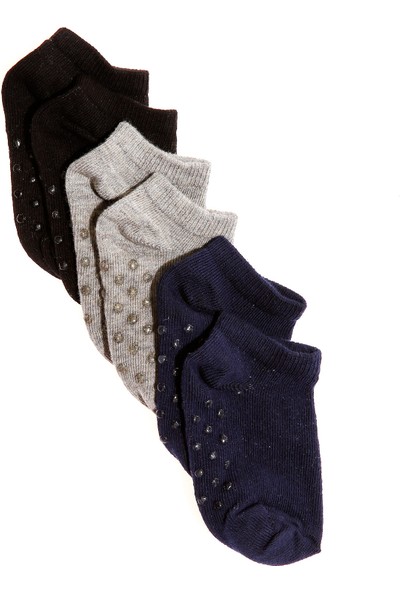 Hello Baby Düz 3'lü Kaydırmaz Çorap