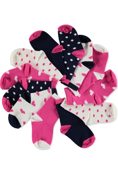 Hello Baby Kalp,puantiye 6lı Soket Çorap Hello Baby Kalp,puantiye 6lı Soket Çorap