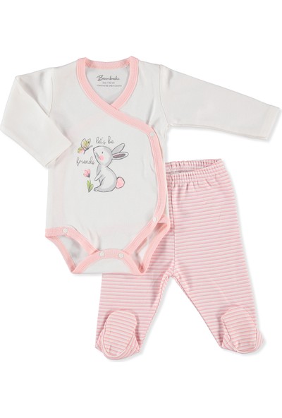 Bambaki Bebek Yavru Tavşan Zıbın Body-Patikli Alt