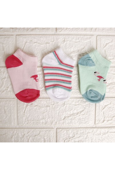 Hello Baby Flamingo 3'lü Patik Çorap