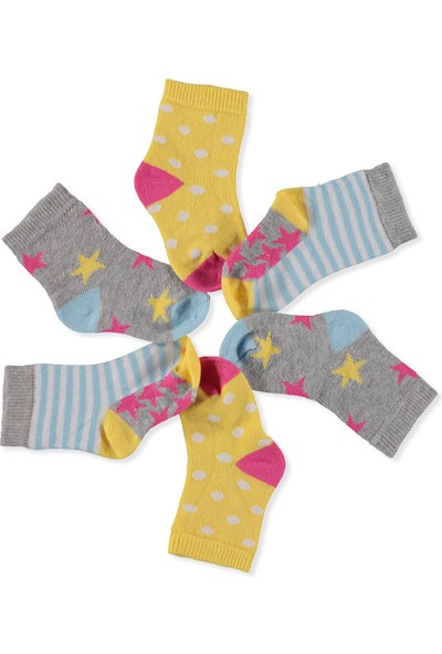 Albio Çiçekli 3'lü Soket Çorap