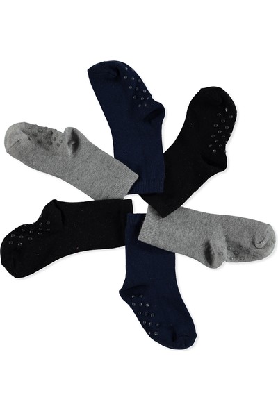 Hello Baby Düz 3'lü Kaydırmaz Çorap