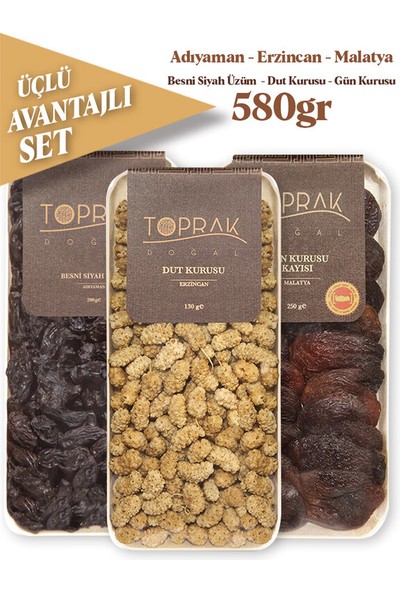 Toprak Doğal Kuru Meyve Ekonomik 3'lü Set 2 Toprak Doğal Kuru Meyve Ekonomik 3'lü Set 2
