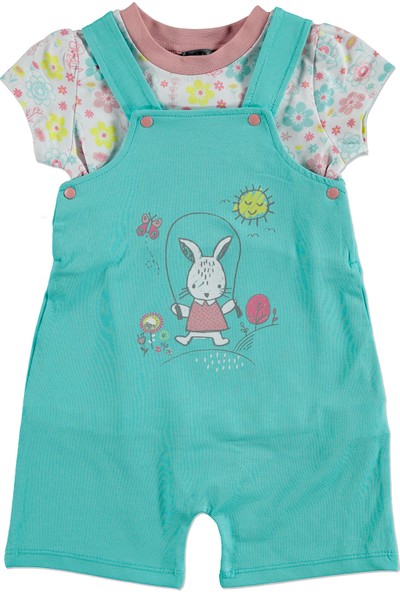 Bambaki Yaz Kız Bebek Tavşan Süprem Salopet