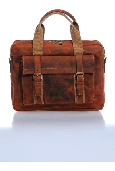 Sergio Giorgianni SGYSM1963 Açık Taba Crazy Evrak Çantası