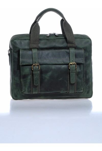 Sergio Giorgianni SGYSM1963 Yeşil Crazy Evrak Çantası