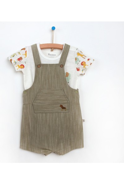 Bebbek Animals Party Time Şort Salopet-Tshirt Bebbek Animals Party Time Şort Salopet-Tshirt