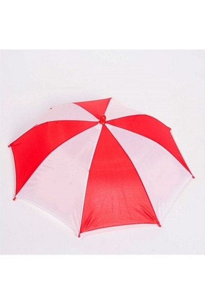 Keyfi Sepet Kafa Şemsiyesi Kırmızı-Beyaz Keyfi Sepet Kafa Şemsiyesi Kırmızı-Beyaz