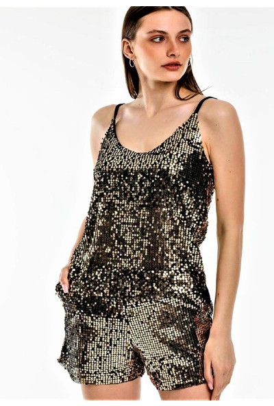 Joy in Joy Kadın Payet Pullu Şortlu Takım