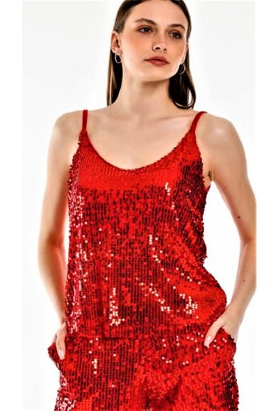 Joy in Joy Kadın Payet Pullu Şortlu Takım