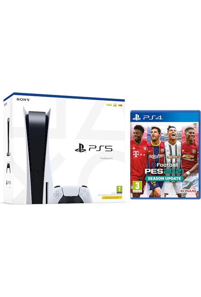 Playstation Sony Playstation 5 Ps5 Oyun Konsolu + Ps4 Pes 2021 Season Update (Ithalatçı Garantili) Playstation Sony Playstation 5 Ps5 Oyun Konsolu + Ps4 Pes 2021 Season Update (Ithalatçı Garantili)