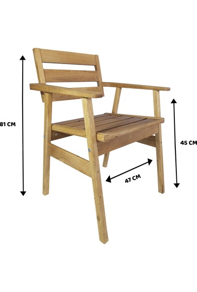 Troyida Meşe Masif Bodrum Sandalyesi Troyida Meşe Masif Bodrum Sandalyesi