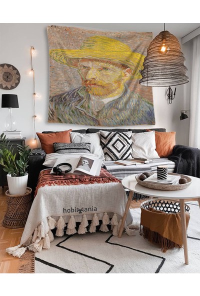 Hobimania Duvar Örtüsü Tapestry Vincent Van Gogh Self Portrait With Straw Hat 1887 Metropolitan 70X100 cm Duvar Dekorasyon Moda Hobimania Duvar Örtüsü Tapestry Vincent Van Gogh Self Portrait With Straw Hat 1887 Metropolitan 70X100 cm Duvar Dekorasyon Moda