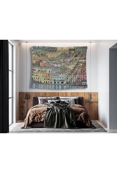 Hobimania Duvar Örtüsü Tapestry Gustav Klimt Malcesine On The Garden Lake 70X100 cm Duvar Dekorasyon Moda Hobimania Duvar Örtüsü Tapestry Gustav Klimt Malcesine On The Garden Lake 70X100 cm Duvar Dekorasyon Moda
