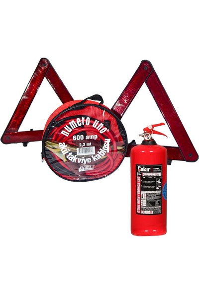 3M Trafik Seti Çakır Yangın Tüpü Numero Akü Takviye Kablosu Reflektör Araç Paketi 3M Trafik Seti Çakır Yangın Tüpü Numero Akü Takviye Kablosu Reflektör Araç Paketi