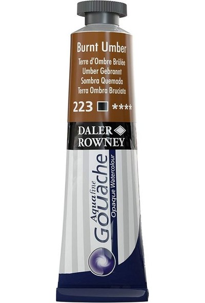 Daler Rowney Aquafine Opak Guaj Boya 15ML 223 Burnt Umber Daler Rowney Aquafine Opak Guaj Boya 15ML 223 Burnt Umber