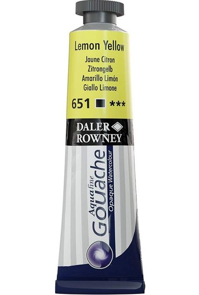 Daler Rowney Aquafine Opak Guaj Boya 15ML 651 Lemon Yellow