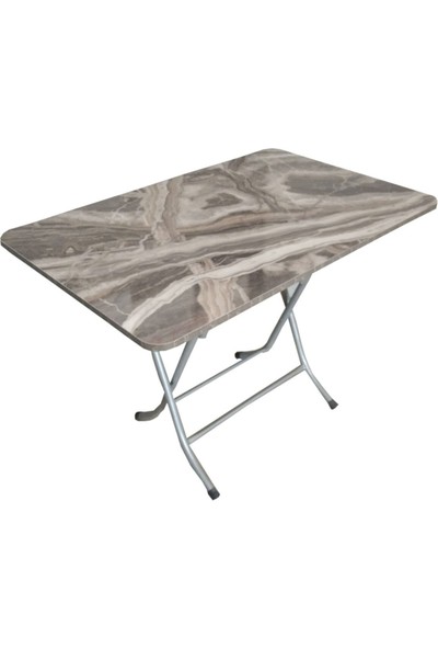 Tubix Gri Mermer Desenli Katlanır Masa