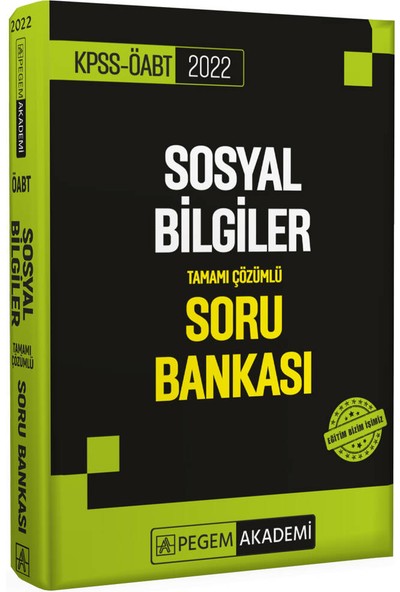 Pegem Akademi Yayınları 2022 KPSS ÖABT Sosyal Bilgiler Soru Bankası