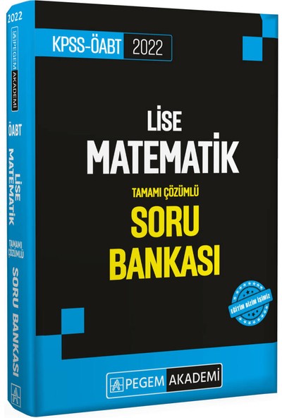 Pegem Akademi Yayınları 2022 KPSS ÖABT Lise Matematik Soru Bankası