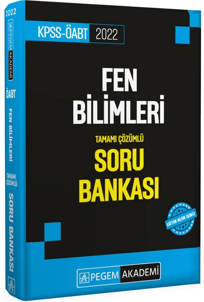 Pegem Akademi Yayınları 2022 KPSS ÖABT Fen Bilimleri Fen ve Teknoloji Soru Bankası