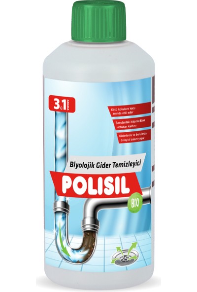 Polisil Biyolojik Gider Temizleyici 500 ml (Gider Kokusu Önleyici )