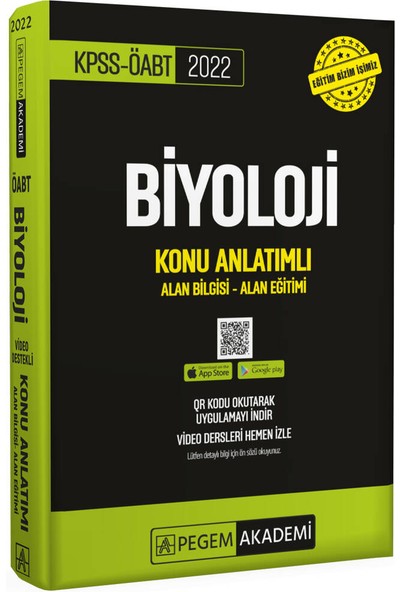 Pegem Akademi Yayınları 2022 KPSS ÖABT Biyoloji Konu Anlatımlı