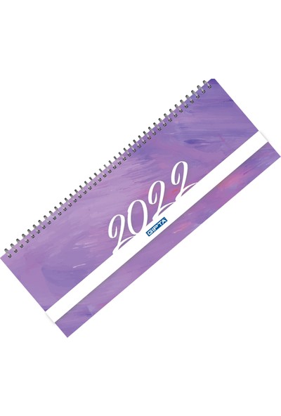 Gıpta Brite 2022 Haftalık Spiralli Masa Takvimi 12 x 33 cm 504-BTK Mor