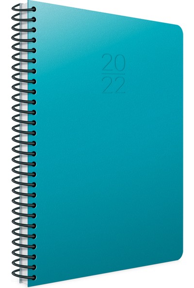 Gıpta 2022 Sert Kapak Günlük Spiralli Ajanda 17 x 24 cm Turkuaz Gıpta 2022 Sert Kapak Günlük Spiralli Ajanda 17 x 24 cm Turkuaz