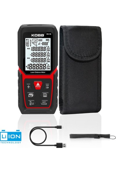 Kobb KBL100 100M Profesyonel Li-Ion Şarjlı Lazer Metre Kobb KBL100 100M Profesyonel Li-Ion Şarjlı Lazer Metre