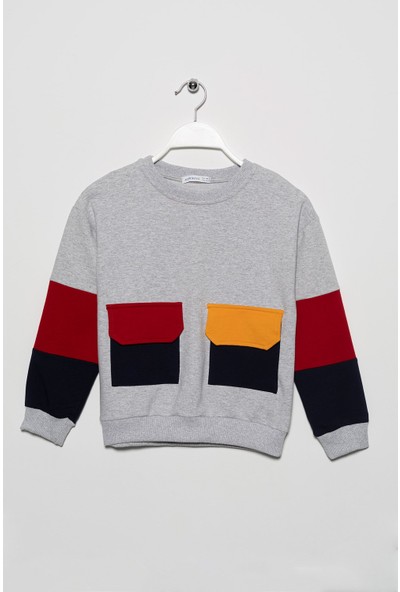 Zepkids Erkek Çocuk Ön Çift Cep Detaylı Sweat 6-12 Yaş Zepkids Erkek Çocuk Ön Çift Cep Detaylı Sweat 6-12 Yaş