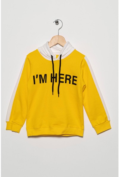 Zepkids Erkek Çocuk Here Baskılı Kapüşonlu Sweat 5-8 Yaş