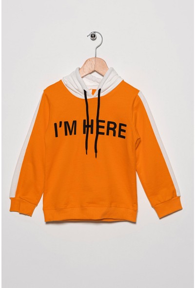 Zepkids Erkek Çocuk Here Baskılı Kapüşonlu Sweat 5-8 Yaş