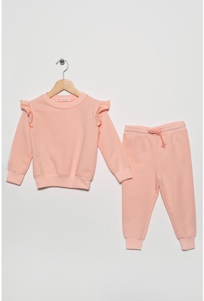 Zepkids Kız Çocuk Omuzları Fırfır Detaylı Ikili Takım 3-7 Yaş