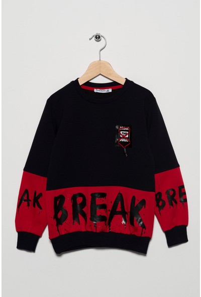 Zepkids Erkek Çocuk Break Rules Baskılı Sweatshirt 8-12 Yaş Zepkids Erkek Çocuk Break Rules Baskılı Sweatshirt 8-12 Yaş