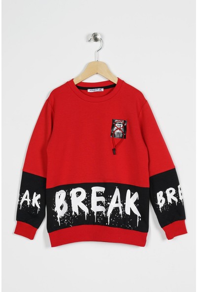 Zepkids Erkek Çocuk Break Rules Baskılı Sweatshirt 8-12 Yaş Zepkids Erkek Çocuk Break Rules Baskılı Sweatshirt 8-12 Yaş
