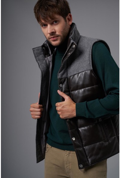 Dericompany Aldo Kahverengi Deri Yelek 118510