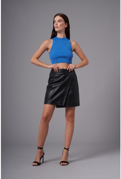 Dericompany Linda Siyah Deri Etek 222511