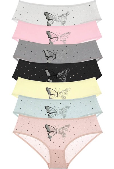 Donella 7'li Kelebek Baskılı Genç Kız Külot - 501051BJ7 Donella 7'li Kelebek Baskılı Genç Kız Külot - 501051BJ7