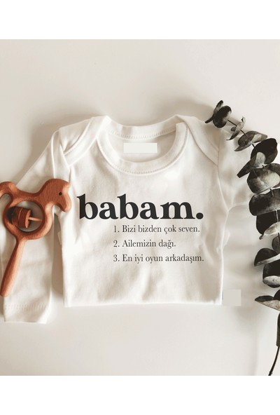 Limon Babam Anlamı Uzun Kol Çıtçıtlı Organik Bebek Body Limon Babam Anlamı Uzun Kol Çıtçıtlı Organik Bebek Body