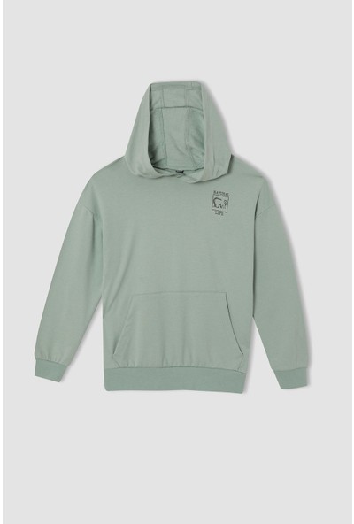 DeFacto Defacto Fit Erkek Çocuk Relax Fit Sırt Baskılı Kapüşonlu Kanguru Cepli Sweatshirt V5417A621AU DeFacto Defacto Fit Erkek Çocuk Relax Fit Sırt Baskılı Kapüşonlu Kanguru Cepli Sweatshirt V5417A621AU